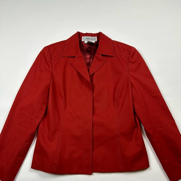 Carlisle | Jackets & Coats | Carlisle Red Suit Blazer With Hidden ...
